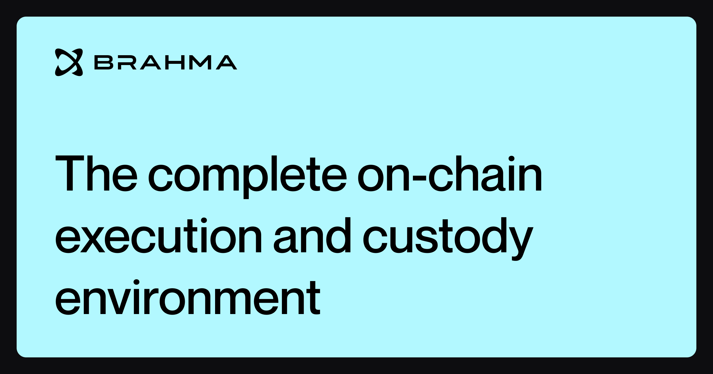 Brahma Console - Your primary on-chain interface